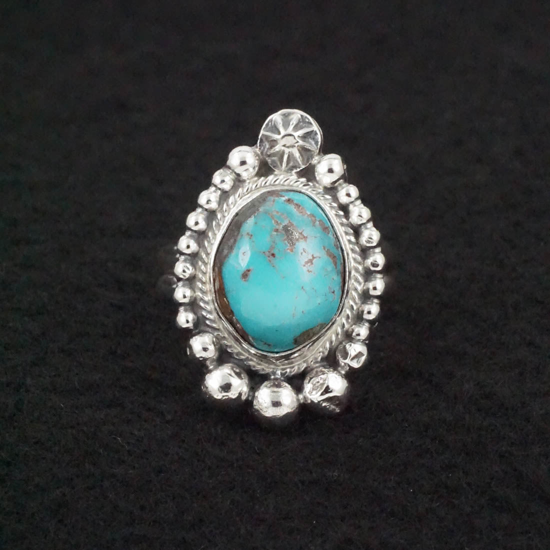 Randy Billy Turquoise & Sterling Silver Ring Size Adjustable – RCRM ...