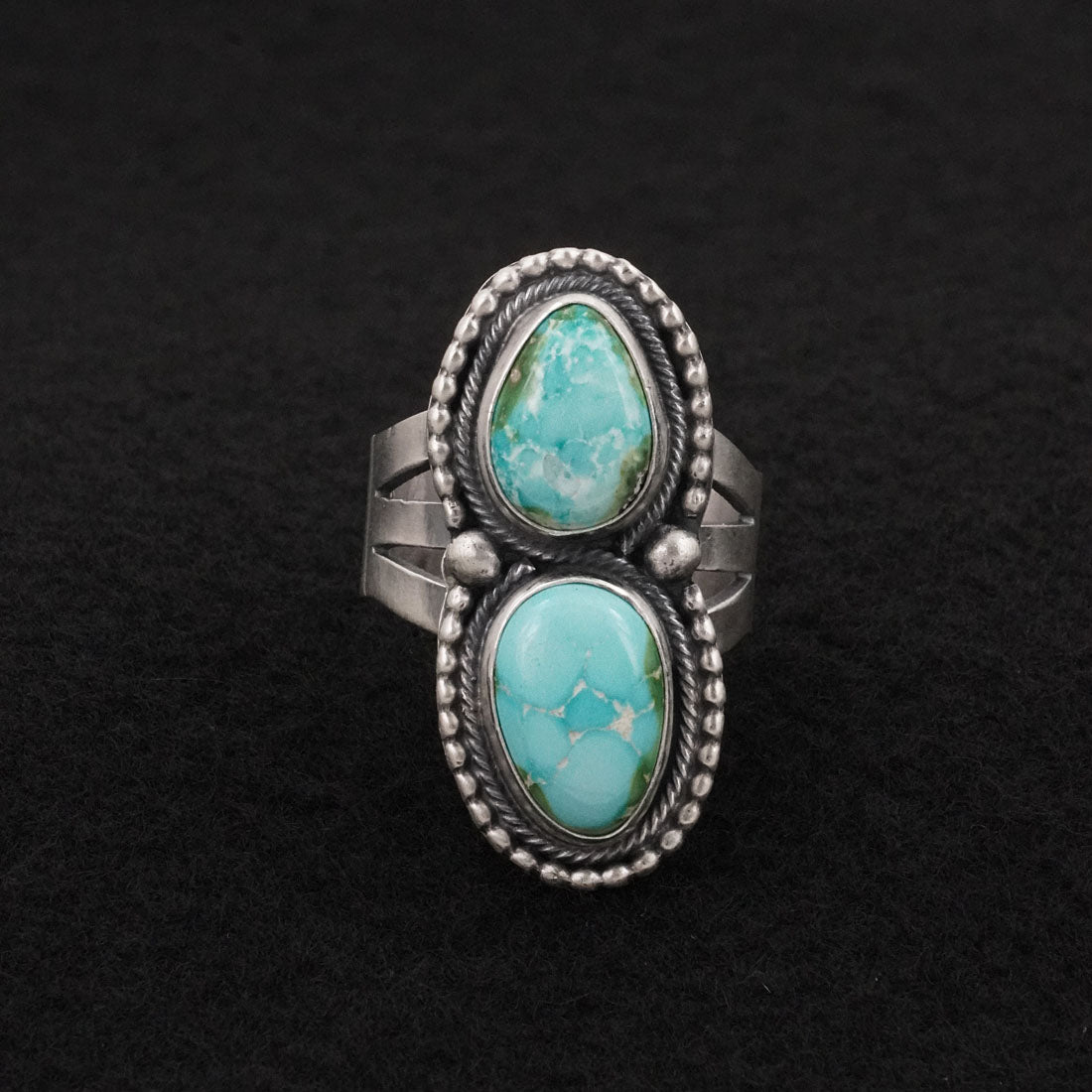 Bobby Johnson Turquoise & Sterling Silver Ring Size 10 – RCRM Jewelry, LLC
